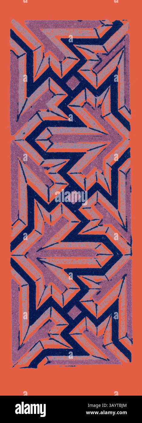 Interlocking geometric shapes in bold colors hi-res stock photography ...