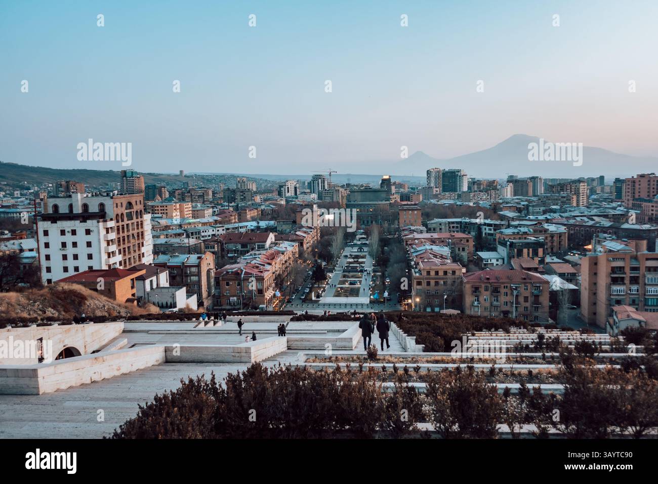 Panorama view of Yerevan Armenia from Cascade Complex Stock Photo - Alamy
