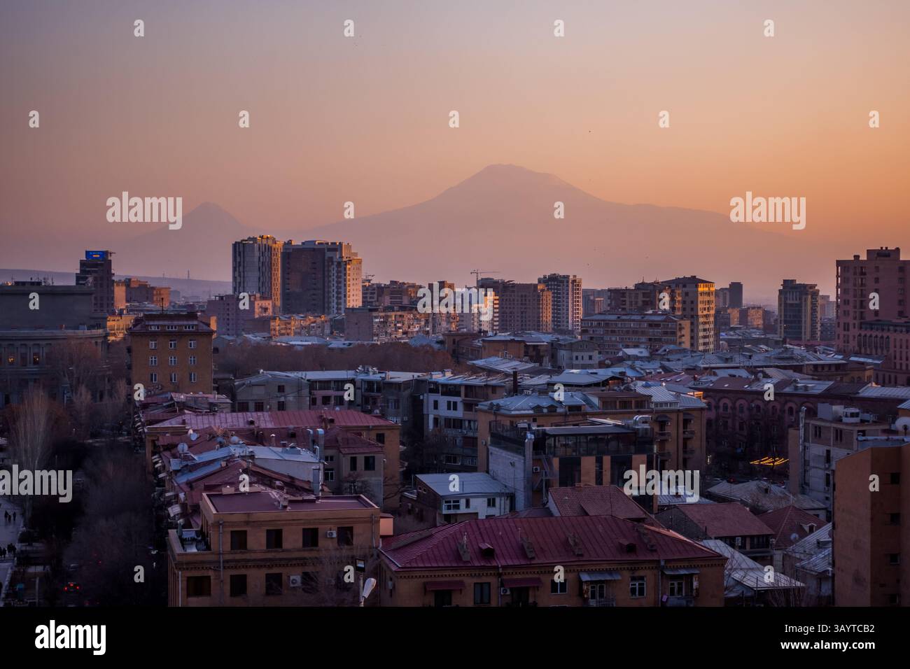 Panorama view of Yerevan Armenia from Cascade Complex Stock Photo - Alamy