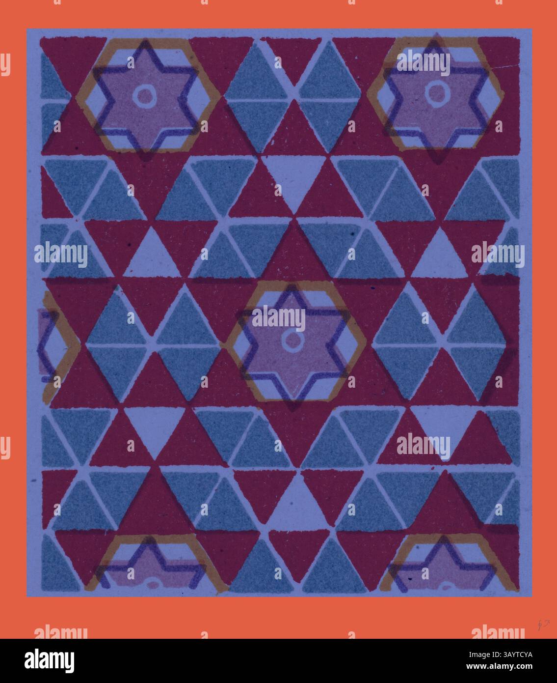 A vibrant geometric pattern featuring interlocking triangles and star ...