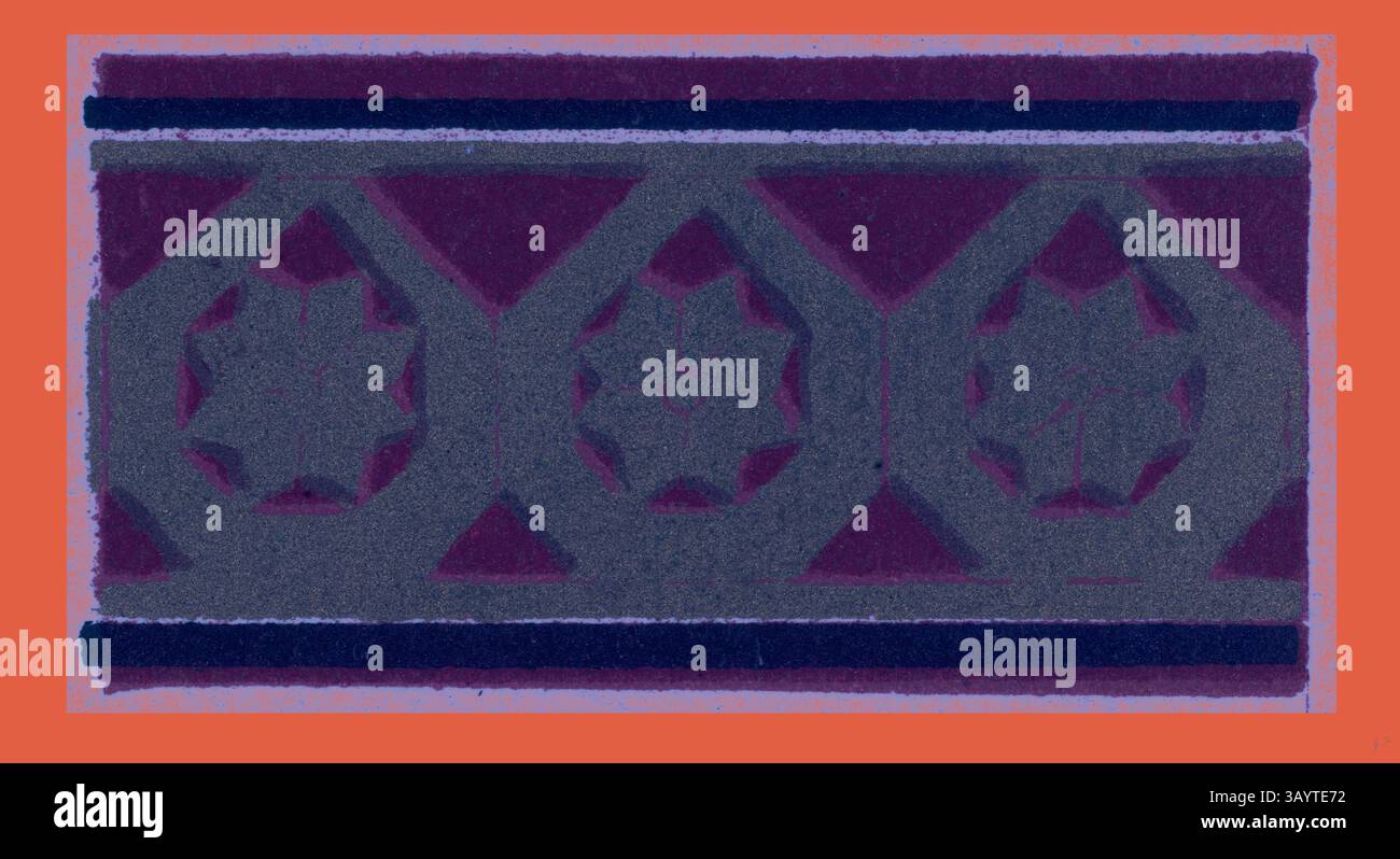 An intricate design featuring interlocking geometric shapes and floral ...