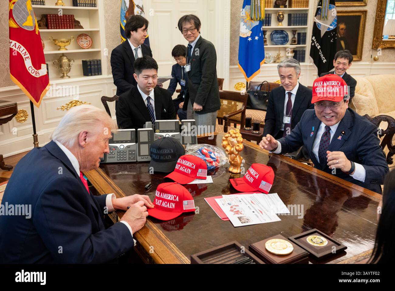 WASHINGTON DC, USA - 16 April 2025 - US President Donald Trump meets ...