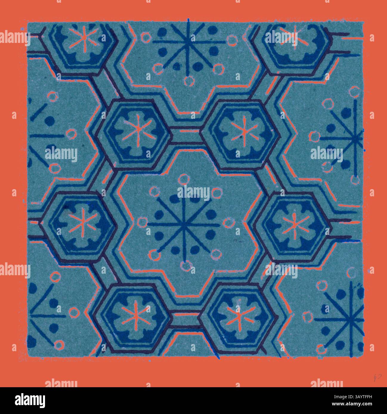 Geometric pattern features hexagons hi-res stock photography and images ...
