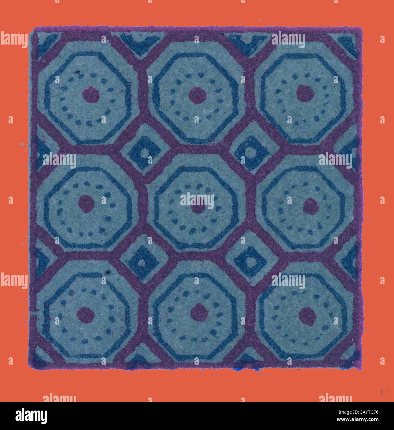 A vibrant geometric pattern featuring octagonal shapes in shades of ...