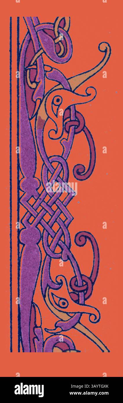 A vibrant artwork featuring intricate Celtic-inspired patterns ...