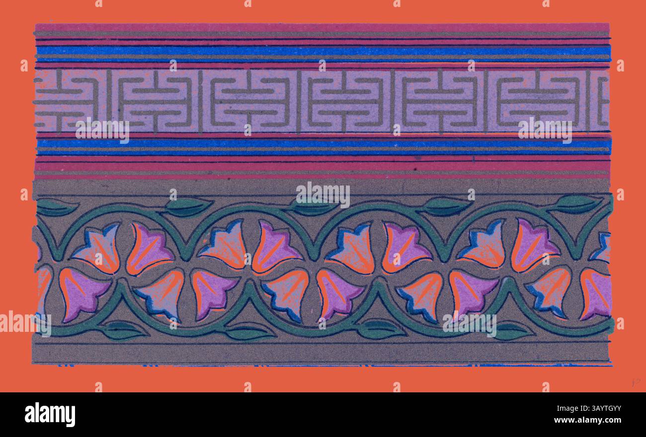 A vibrant design featuring intricate patterns, including geometric ...