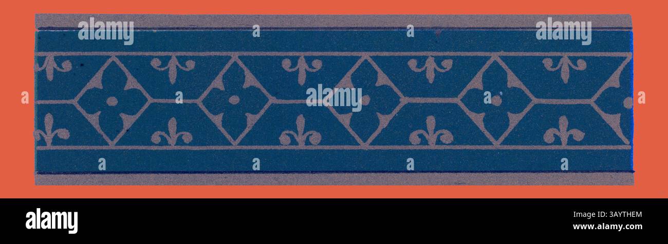 A decorative border features a repeating pattern of diamonds and ...