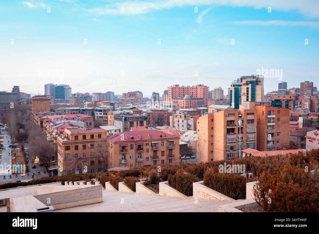Panorama view of Yerevan Armenia from Cascade Complex Stock Photo - Alamy