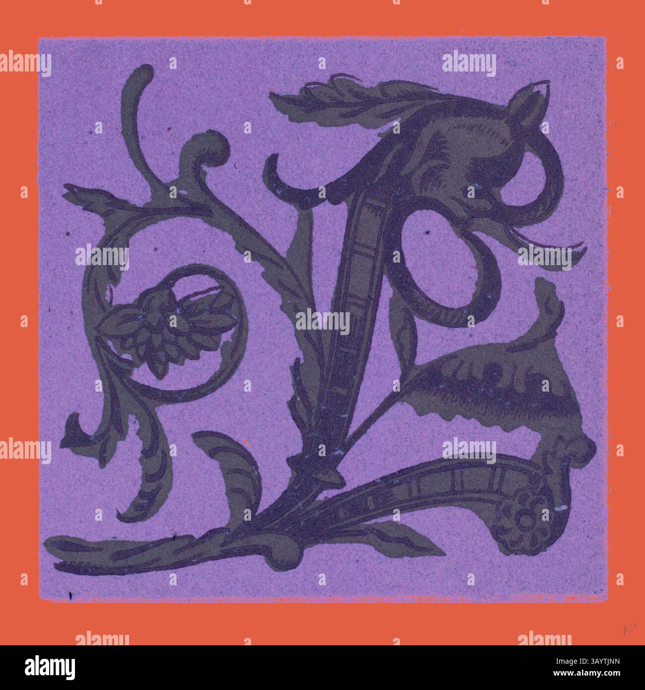 A decorative design featuring intricate floral motifs intertwined with ...