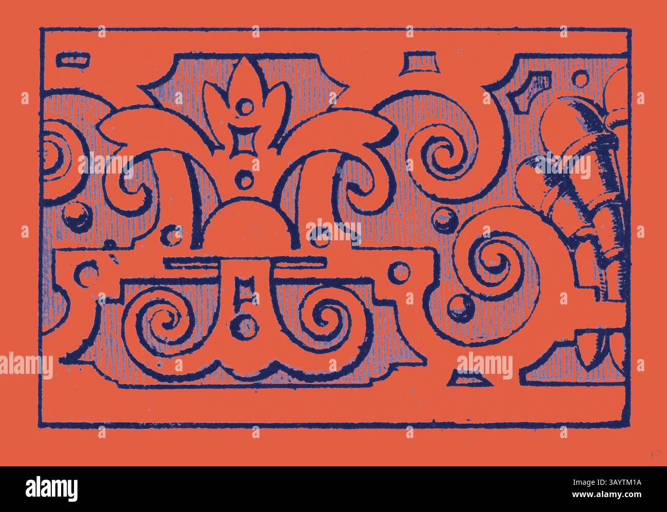 An intricate design featuring elaborate swirls and floral motifs, set ...