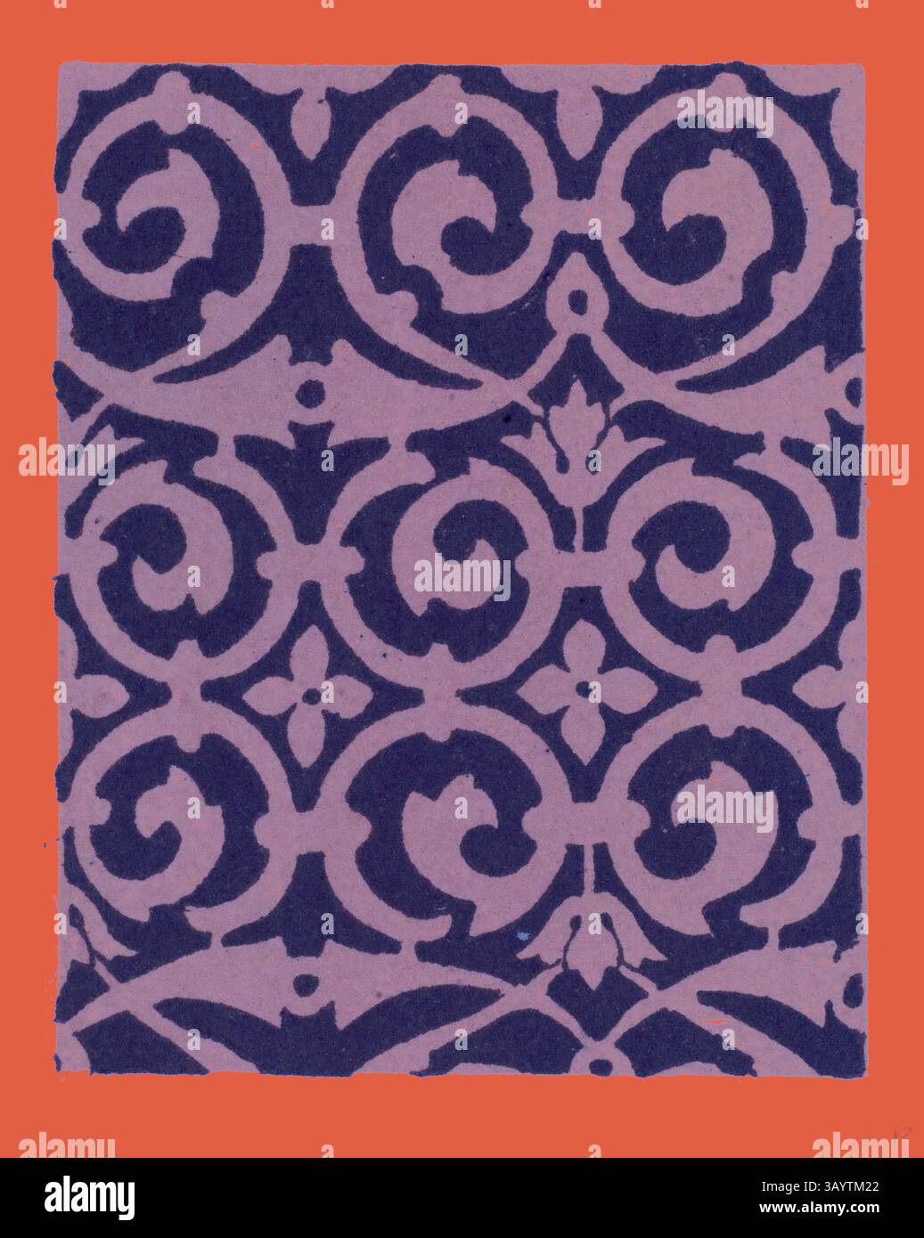 An intricate design featuring swirling patterns and floral motifs ...