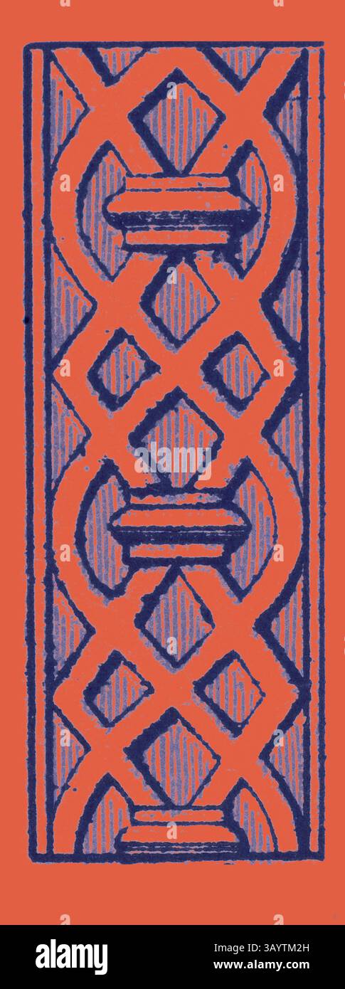 An Intricate Pattern Featuring Interlocking Geometric Shapes In Bold