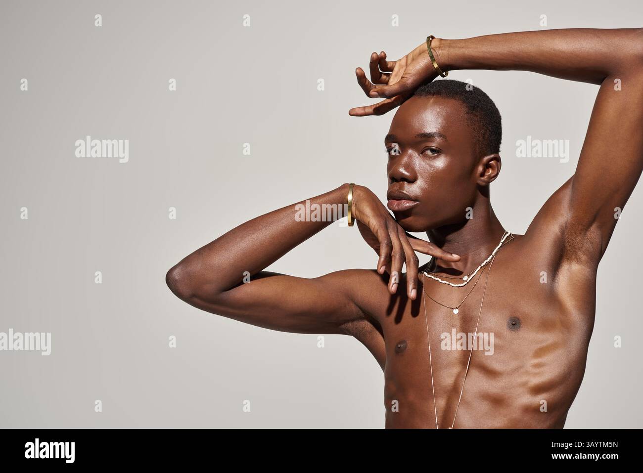 Dynamic expression of youthful elegance captured through the confident ...