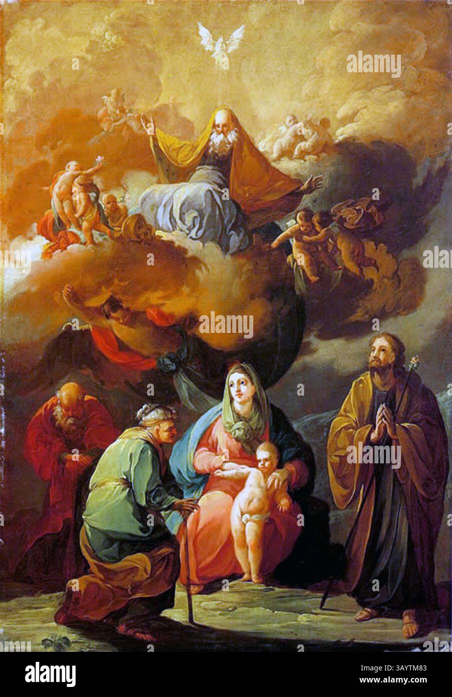 The Holy Family with Saint Joachim and Saint Anne Before the Eternal ...