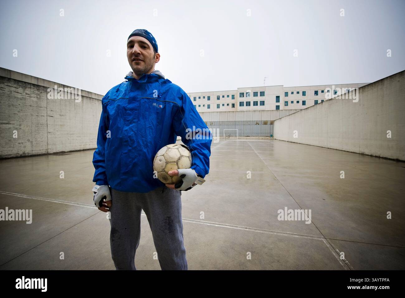Italy, Bollate prison, outdoor physical activity Stock Photo - Alamy