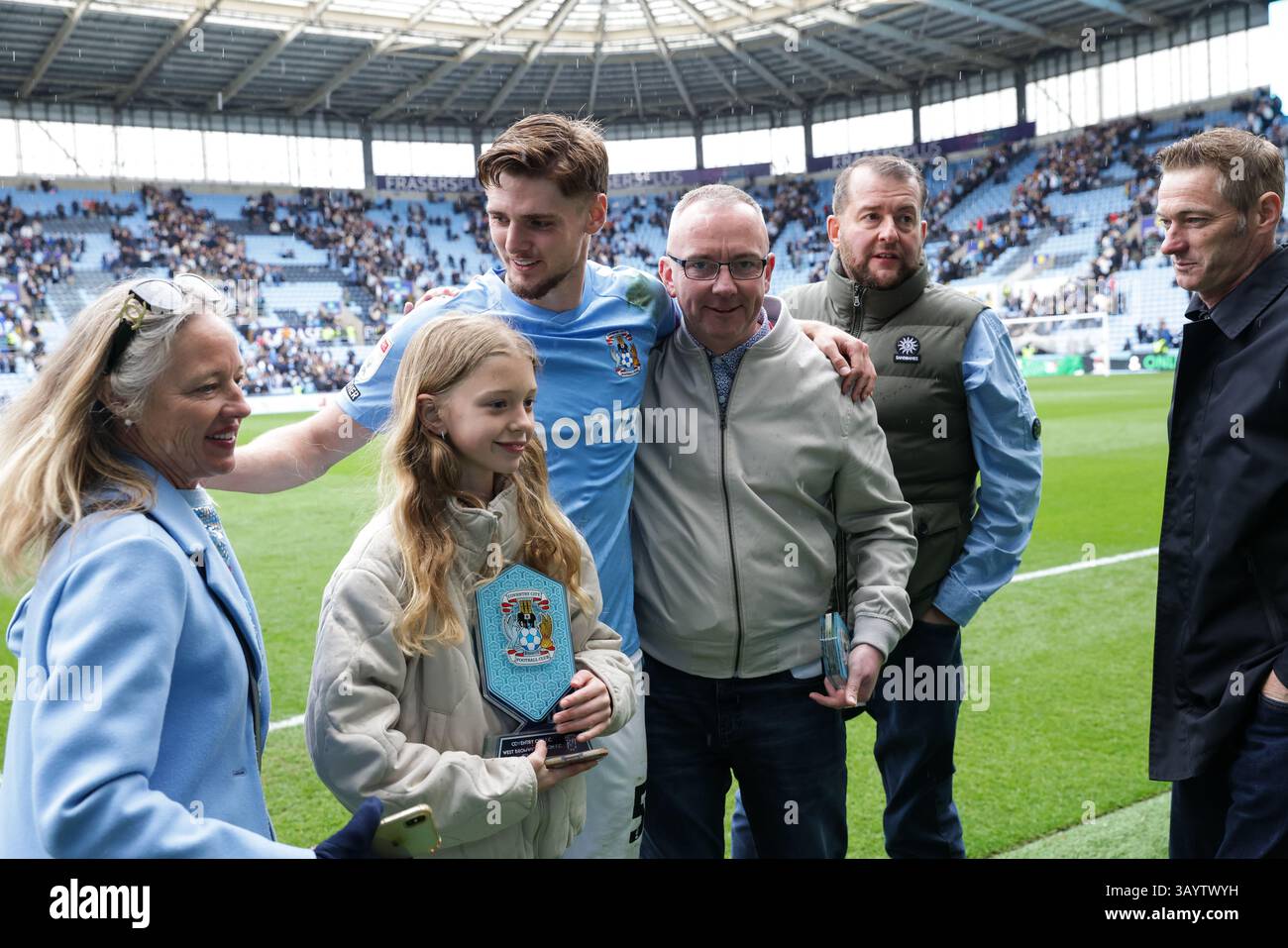 Coventry City's Jack Rudoni player of the match following the Sky Bet ...