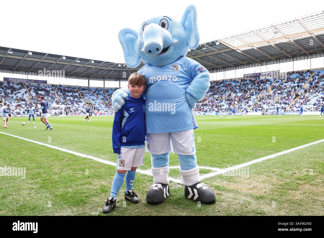 A Coventry City mascot with Big Sam ahead of the Sky Bet Championship ...