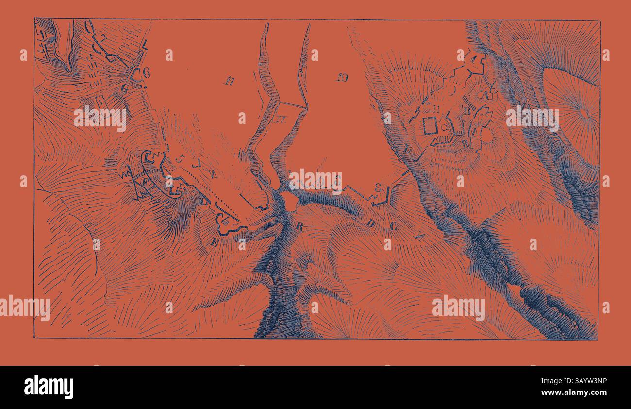 A stylized map featuring intricate lines and patterns, highlighting ...