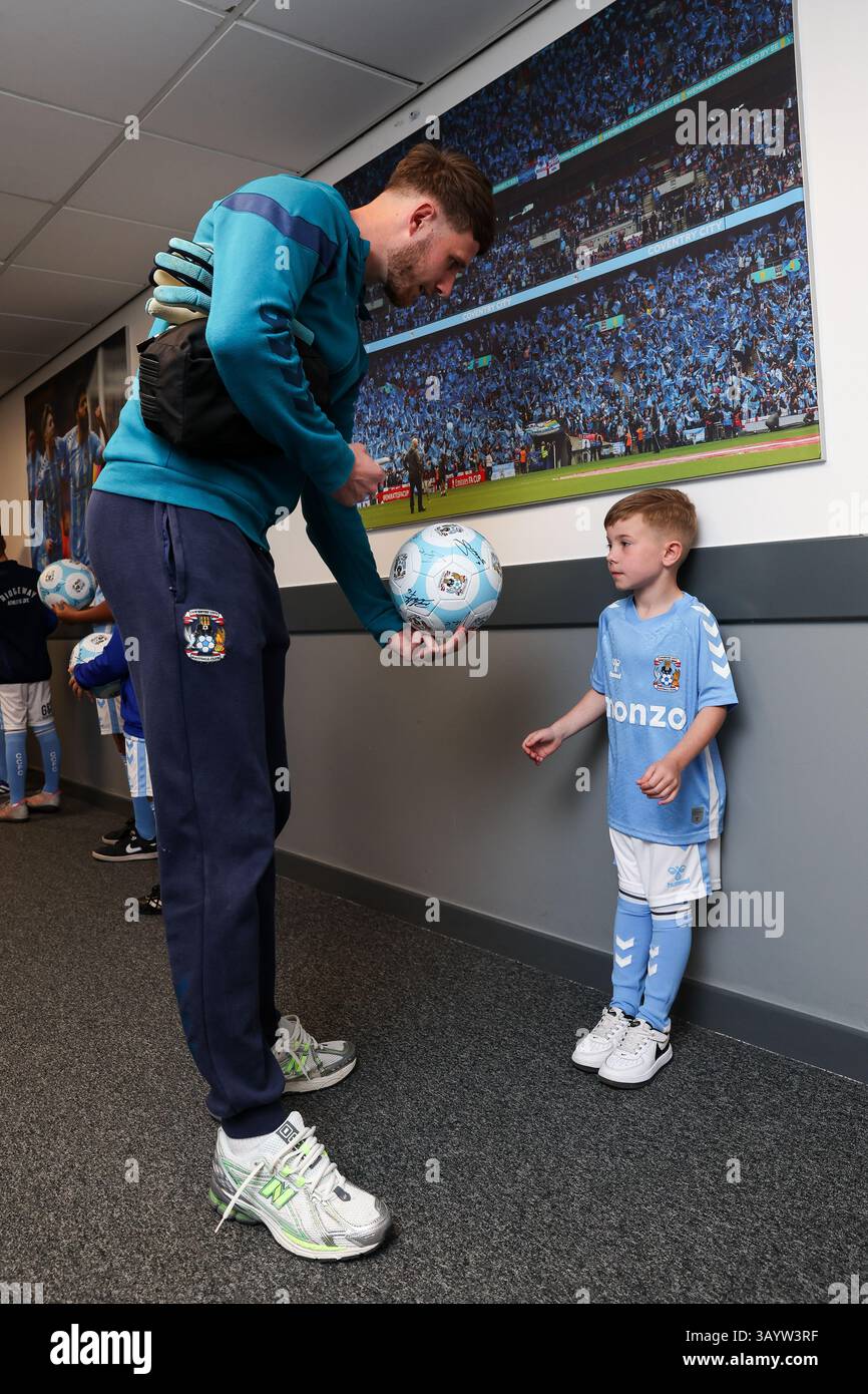 Coventry City goalkeeper Bradley Collins ahead of the Sky Bet ...