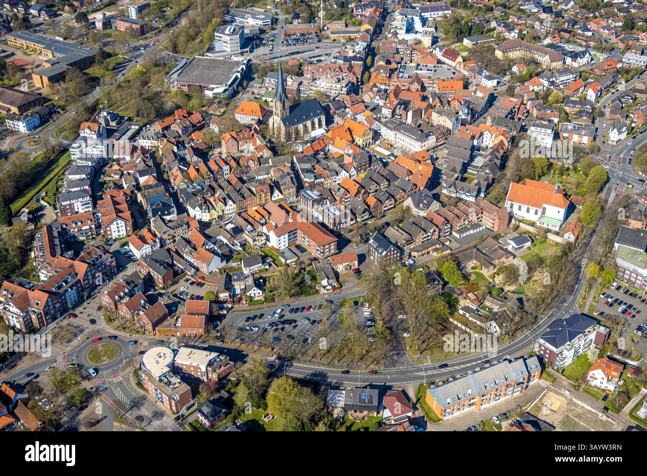 Luftbild St Christophorus Kirche Und Historisches Rathaus Am
