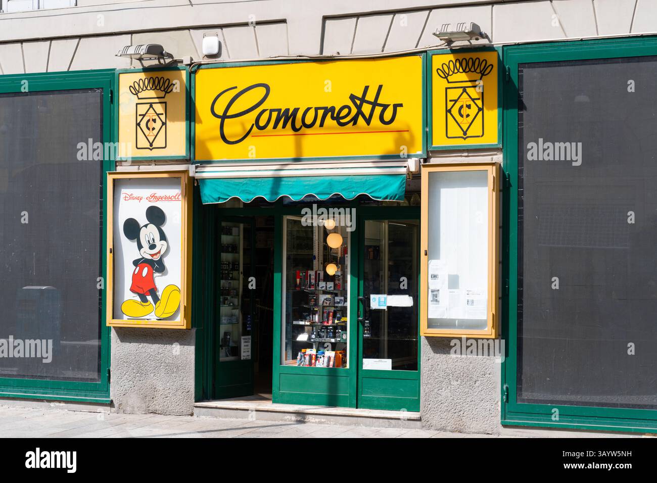Milan, Italy - April, 12, 2025: Comoretto storefront in Milan with ...