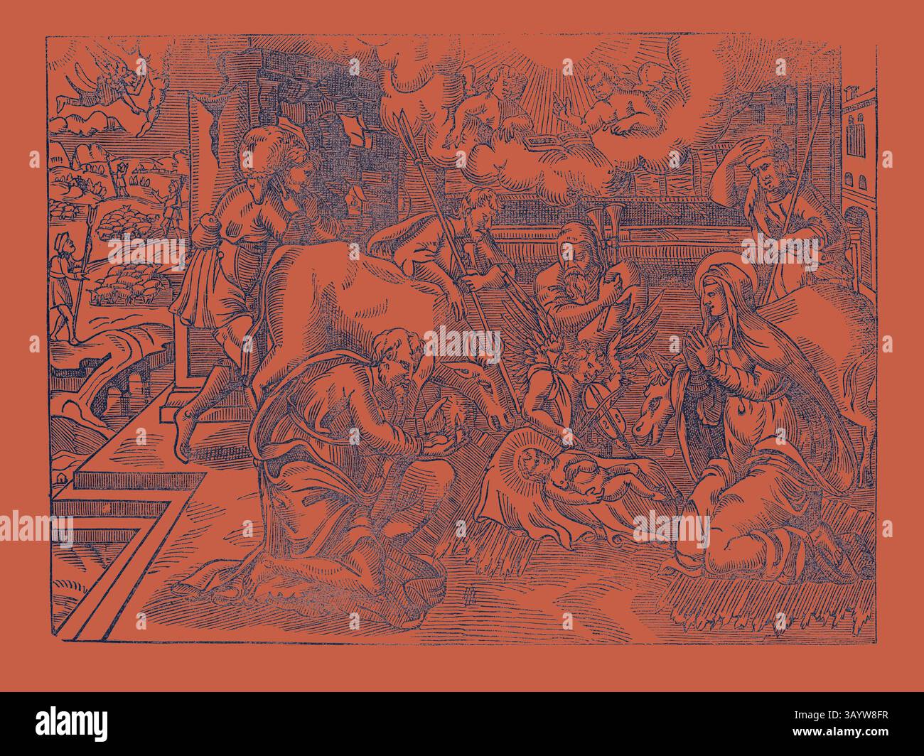 Serene nativity scene depicting hi-res stock photography and images - Alamy