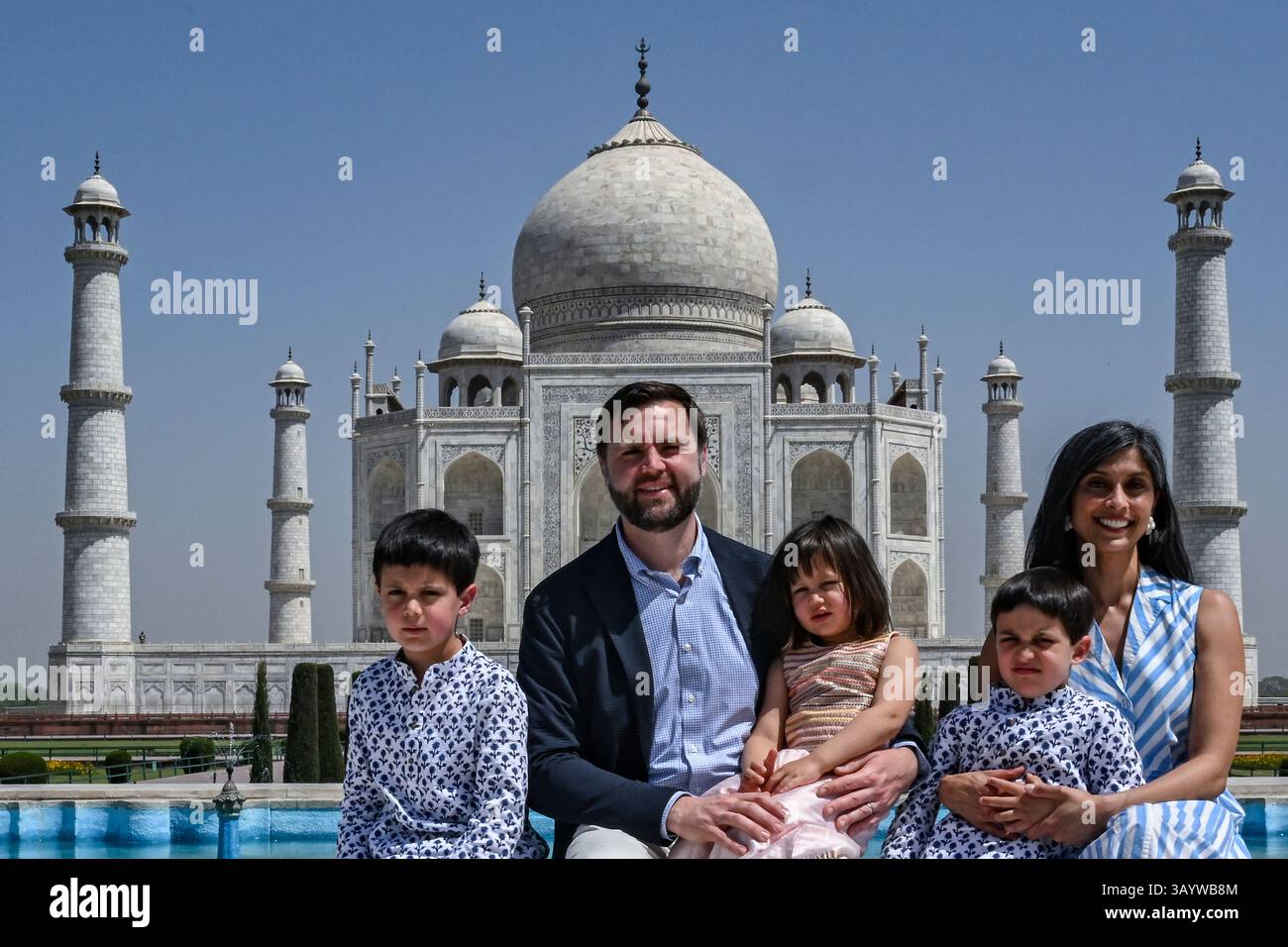 U.S. Vice President JD Vance and his family, including wife Usha Vance ...