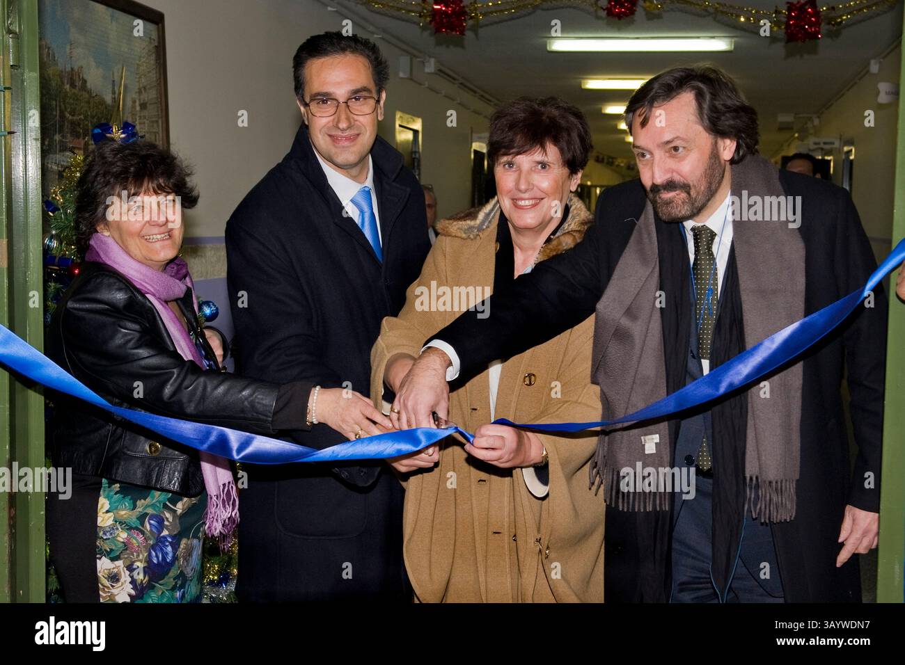 Italy, Bollate, penitentiary of Milan. Ribbon cutting inaugural new ...