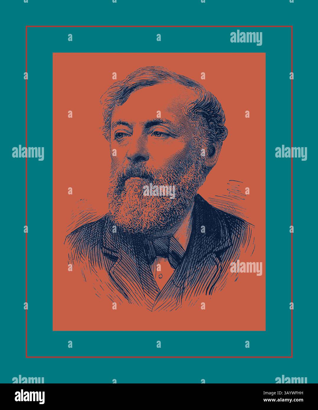 A distinguished gentleman with a full beard and well-groomed hair is ...