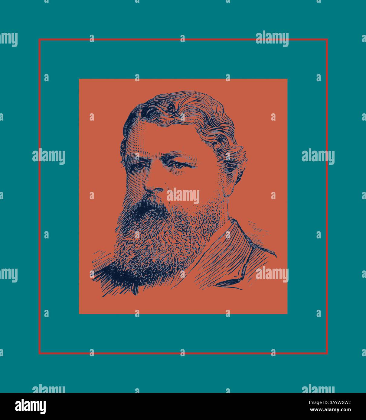 A distinguished man with a prominent beard and thoughtful expression ...