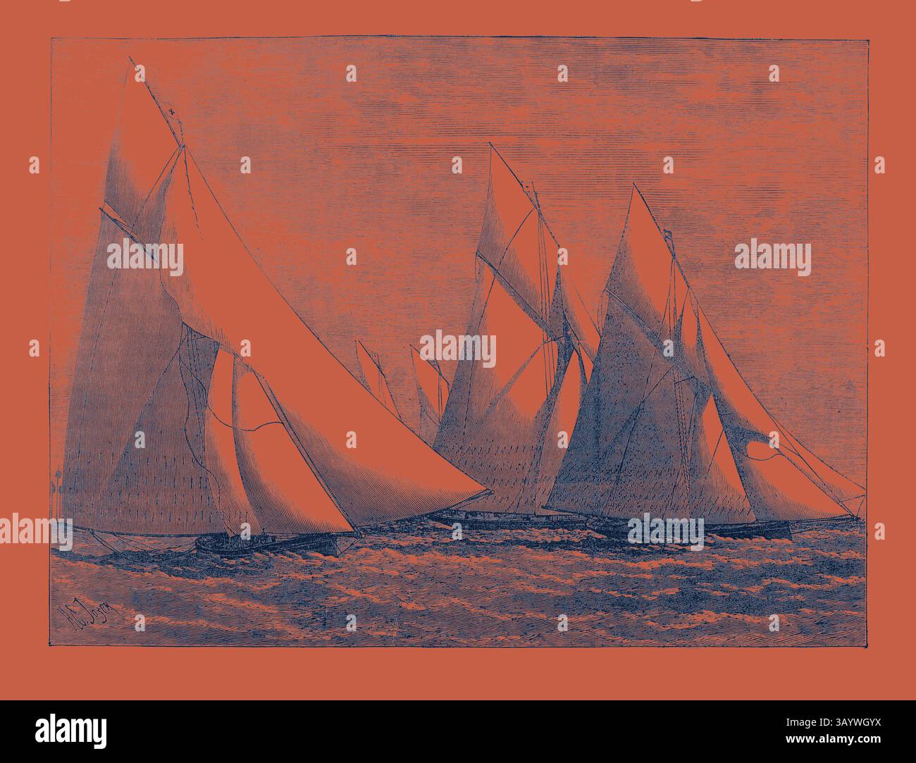 Sailing boats glides across hi-res stock photography and images - Alamy