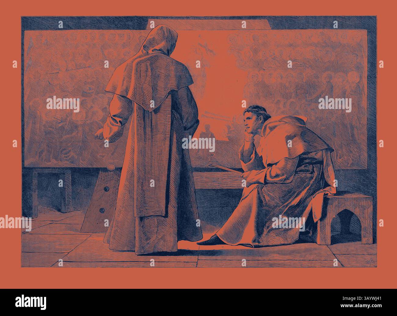 Abstract scene depicts two figures hi-res stock photography and images ...