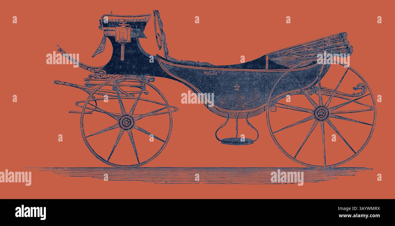 An elegant vintage carriage featuring intricate detailing, large spoked ...