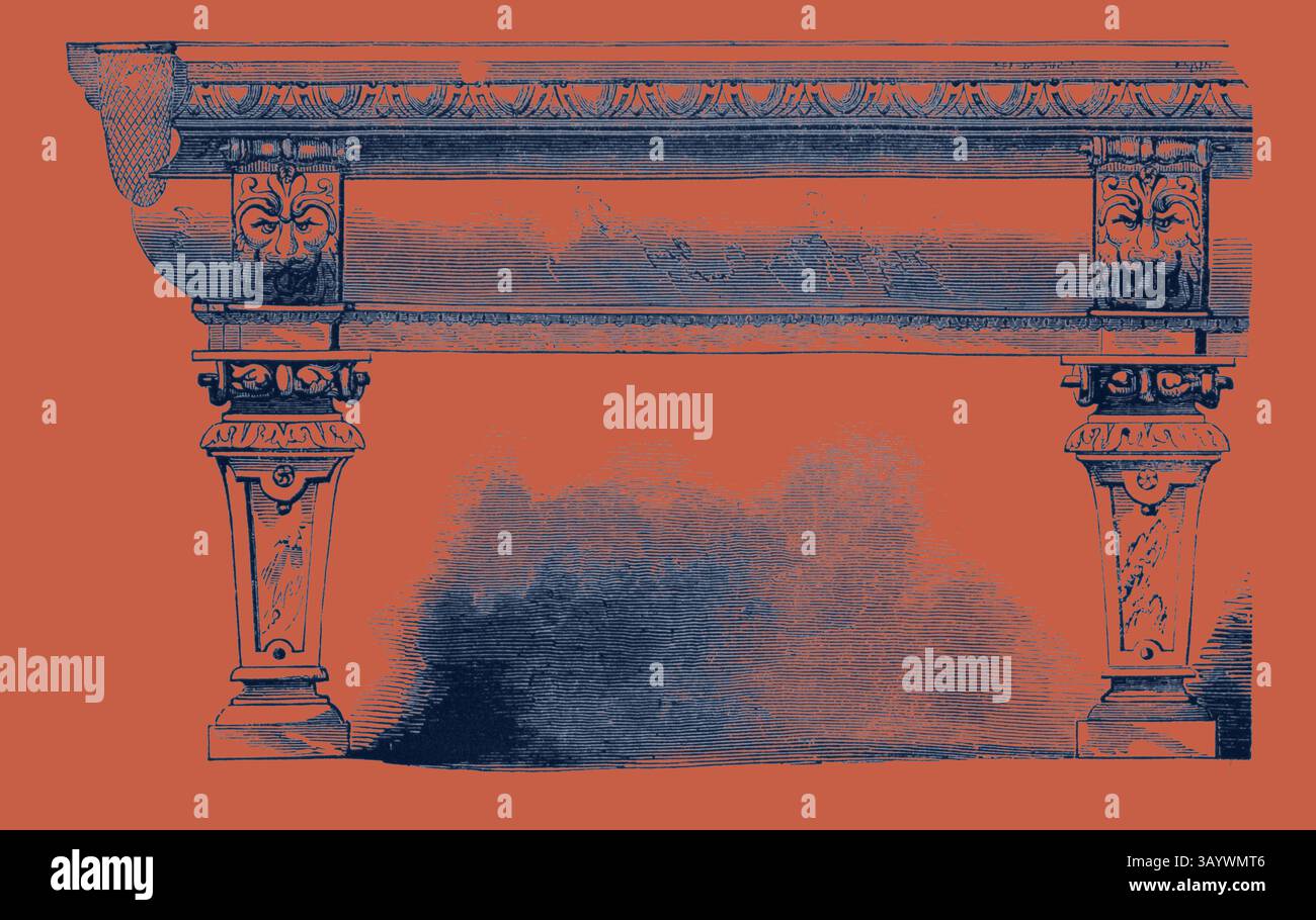 An ornate table leg featuring intricate detailing and decorative ...