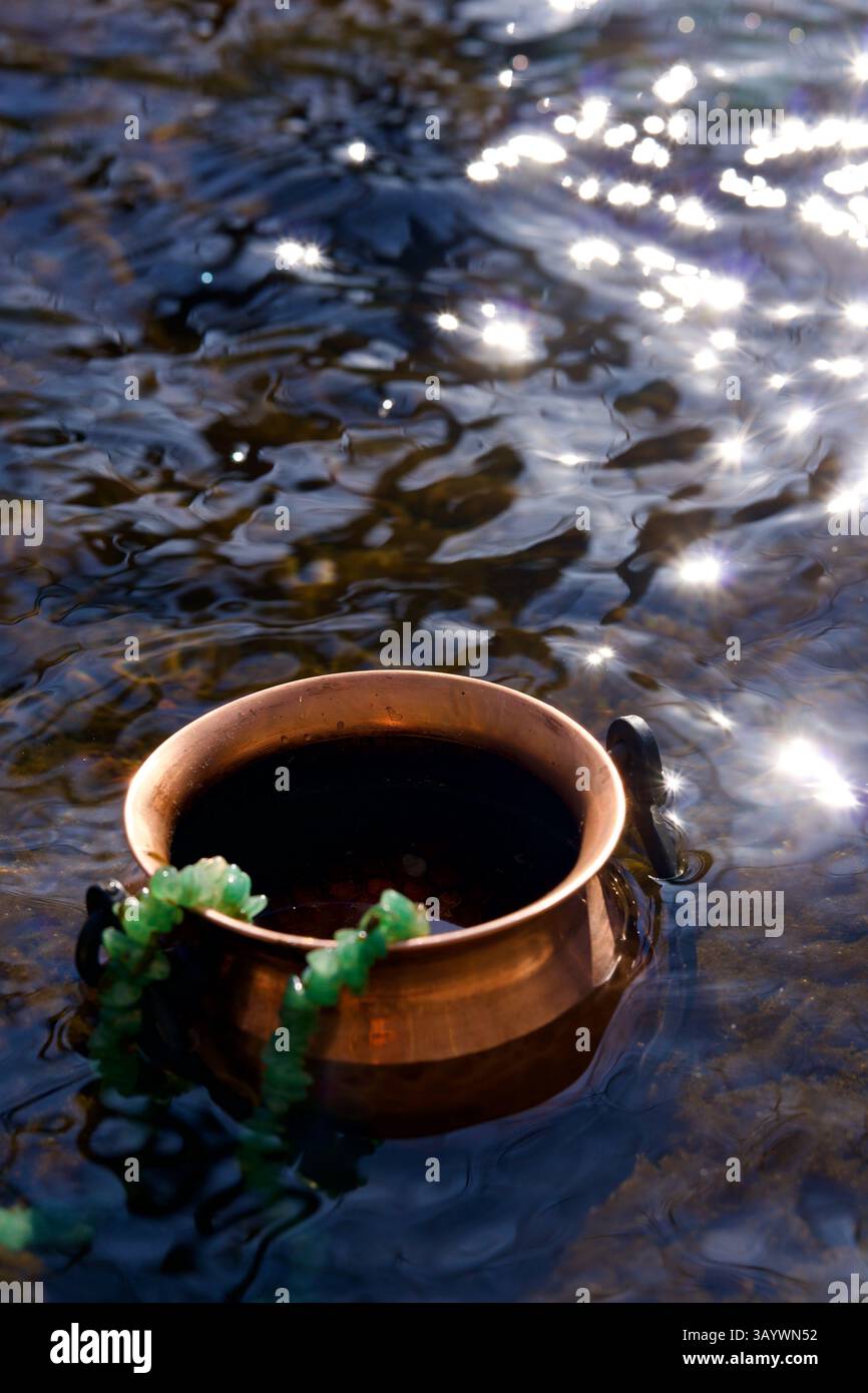 A cauldron in a mountain stream Stock Photo - Alamy