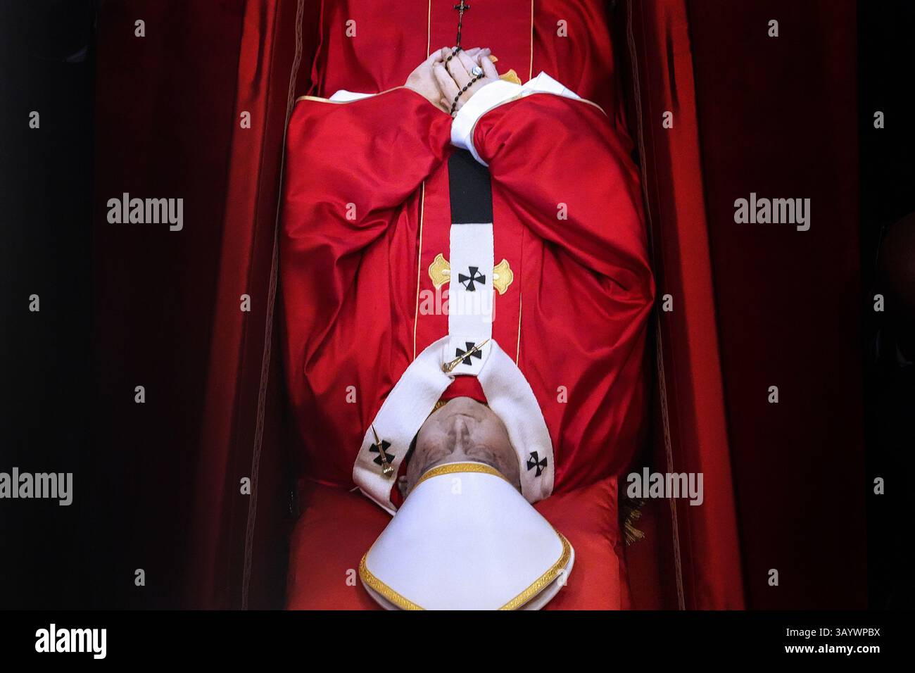 Vatican, Vatican City. 23rd Apr, 2025. The body of Pope Francis is ...