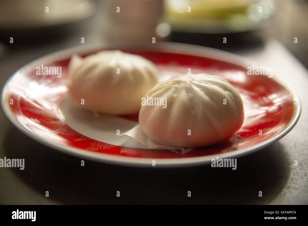Chicken BBQ Steamed Buns or Bao Stock Photo - Alamy
