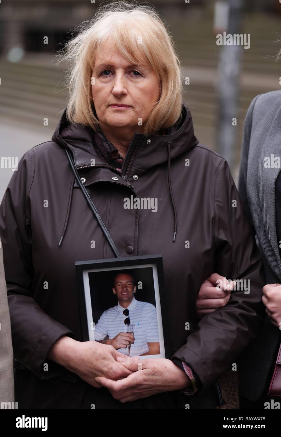 Jen Inglis mother of Calum Inglis holds a picture of him as The family ...