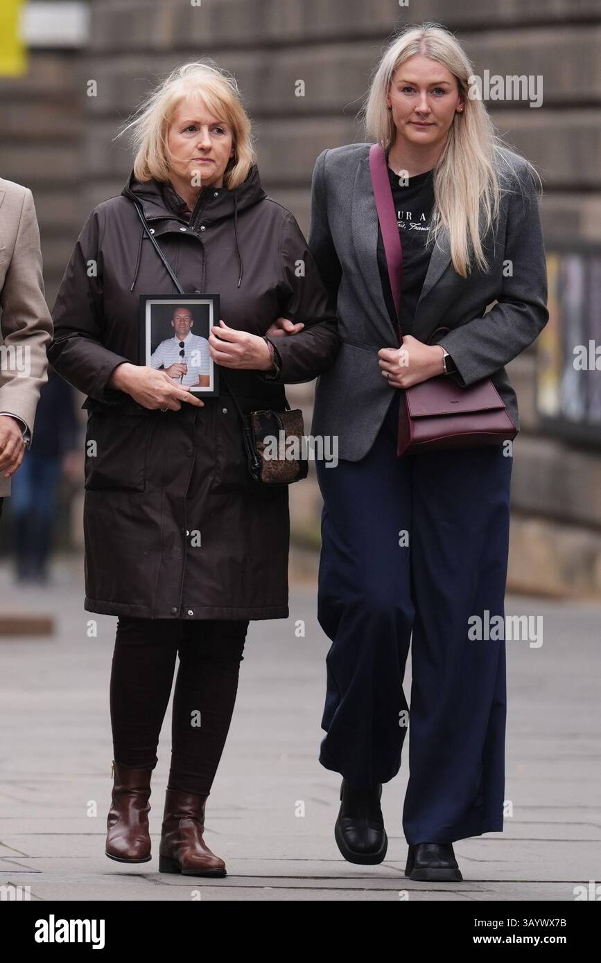 Jen Inglis alongside Frances Marr mother and sister of Calum Inglis as ...