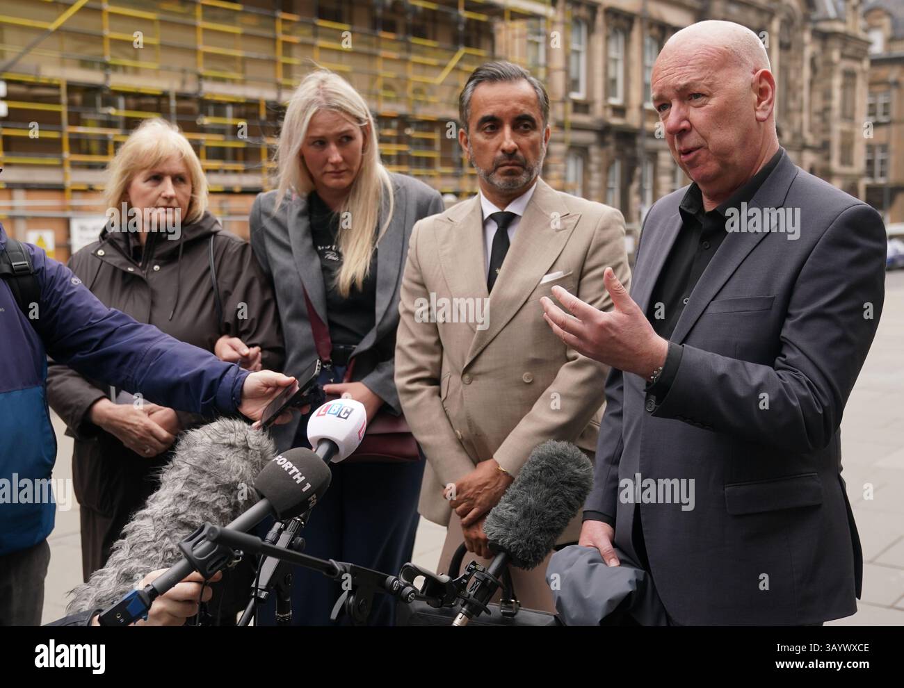 Alan Inglis father of Calum Inglis alongside family speak to the media ...