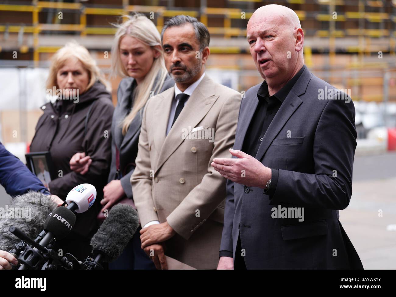 Alan Inglis father of Calum Inglis alongside family speak to the media ...