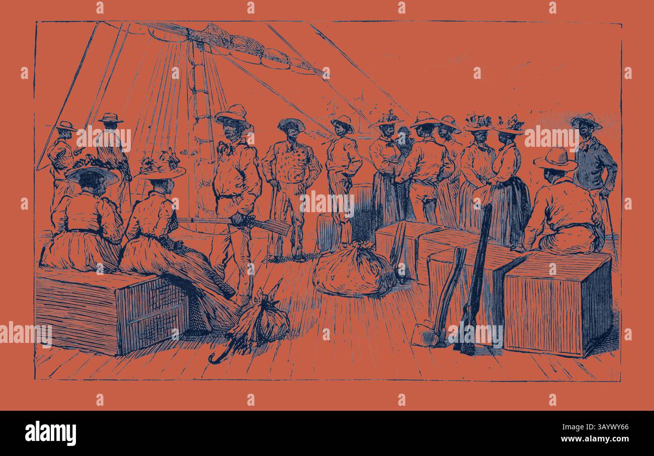 A group of individuals, dressed in period-appropriate attire, gathers ...