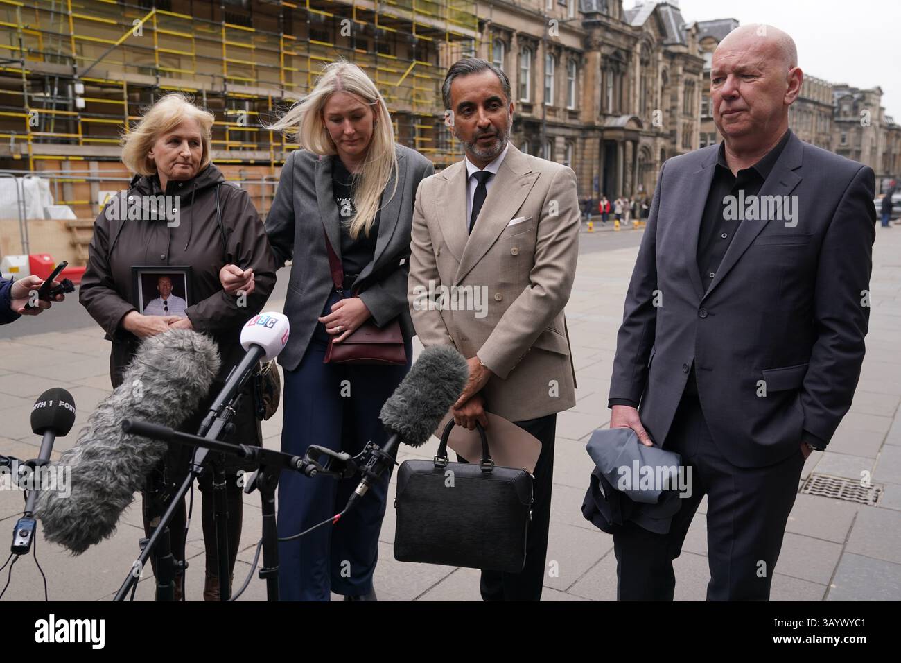 Alan Inglis father of Calum Inglis alongside family speak to the media ...