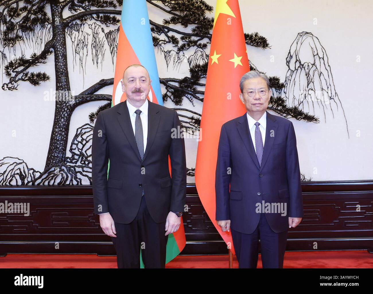 Beijing, China. 23rd Apr, 2025. Zhao Leji, chairman of the National ...