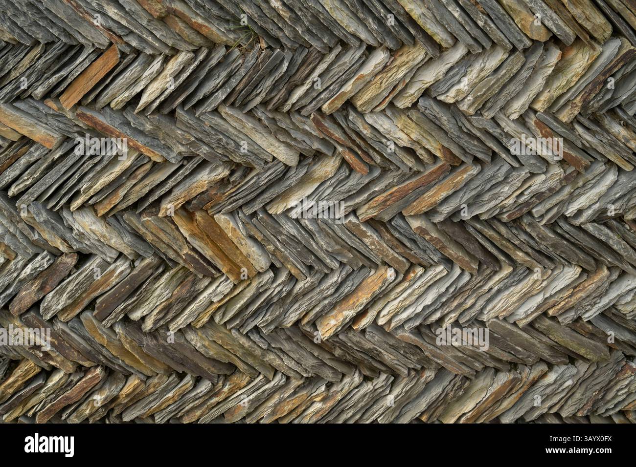 Cornish herringbone stone hedge hi-res stock photography and images - Alamy
