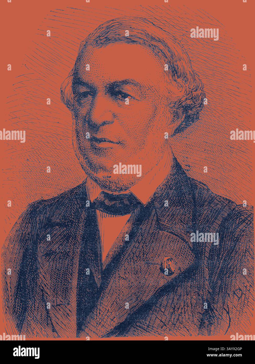 A distinguished man with a thoughtful expression, wearing a suit and a ...