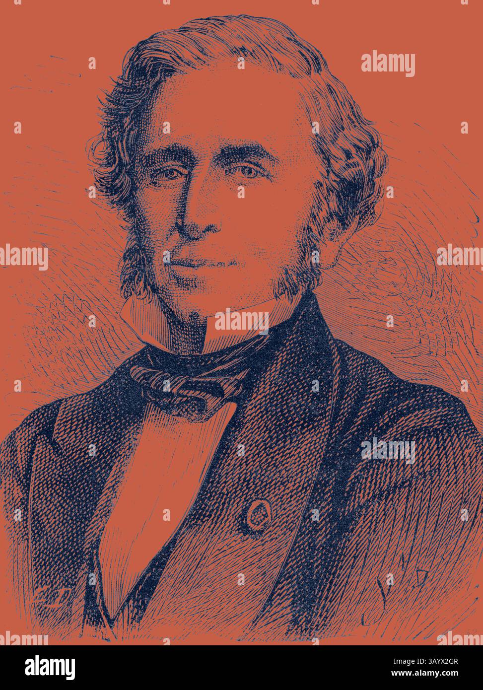 A portrait of a distinguished man with a thoughtful expression ...