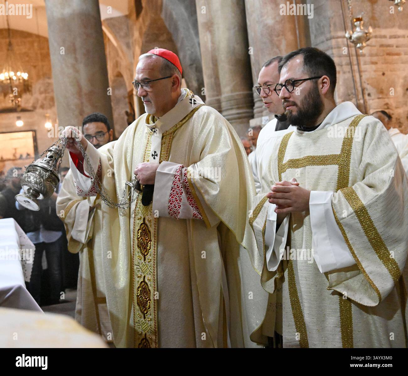Old City Jerusalem, Israel. 23rd Apr, 2025. The Latin Patriarch of ...