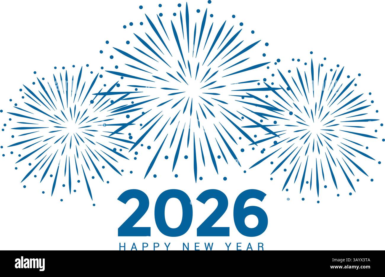 happy new year 2026 firework isolated vector illustration Stock Vector ...