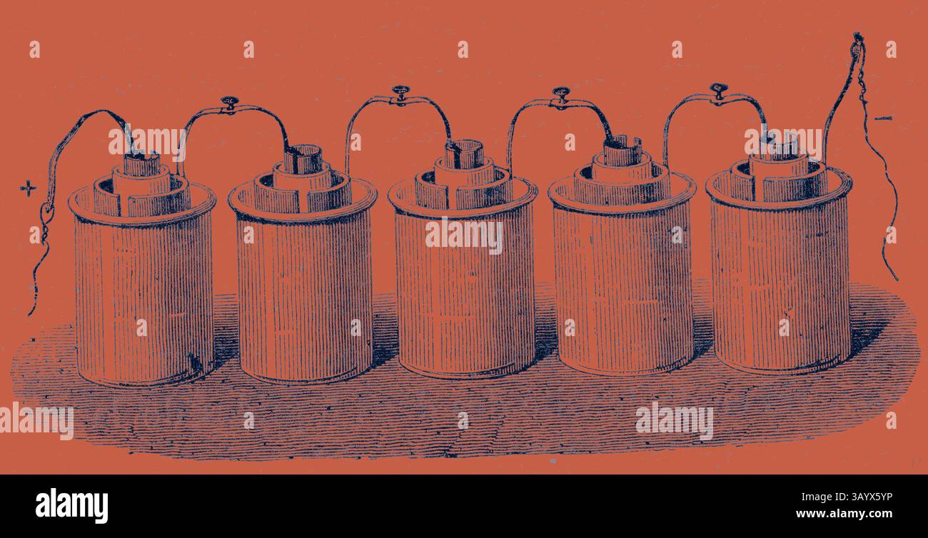 A series of cylindrical containers with spouts emerge from a textured ...